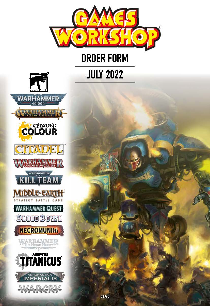 Pedidos anuales de existencias - Games Workshop Trade